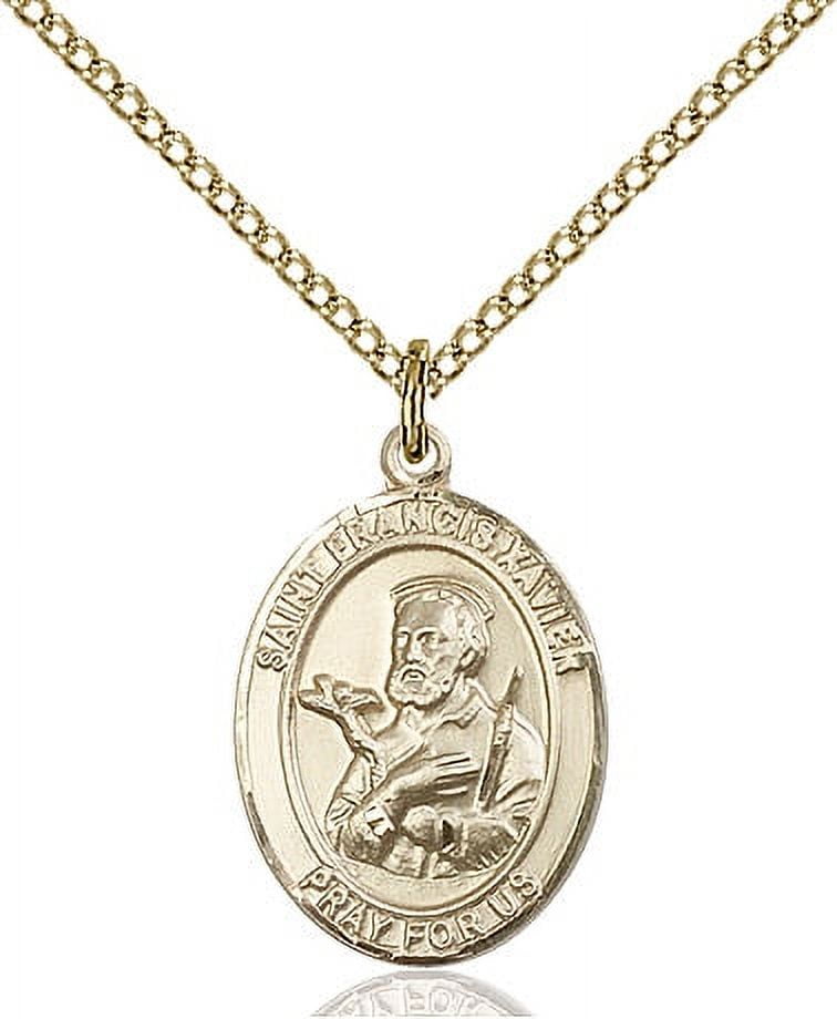 Gold Filled St. Francis Xavier Pendant 3/4 x 1/2 inches with Gold ...