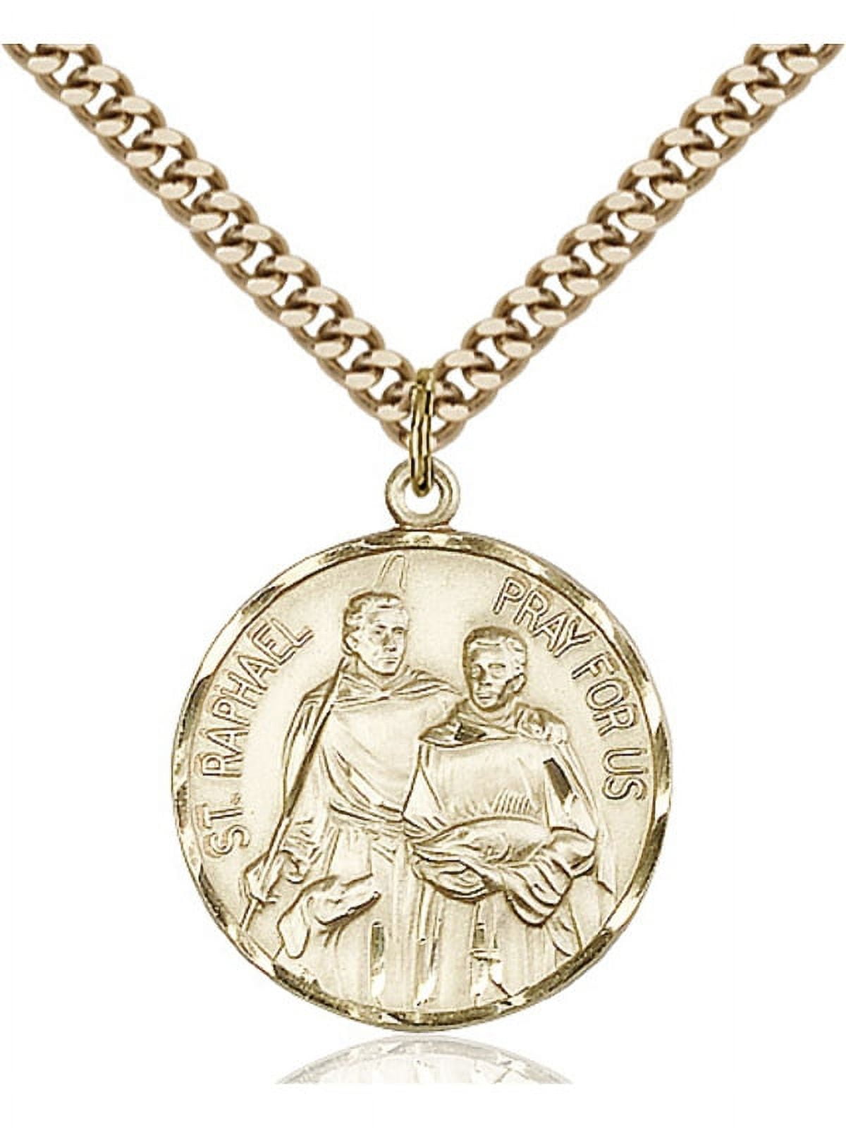 Gold Filled St Raphael The Archangel Pendant 7 8 X 3 4 Inches With gold-filled-st-raphael-the-archangel-pendant-7-8-x-3-4-inches-with