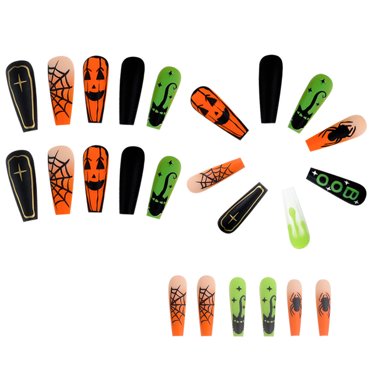 Fofosbeauty 24pcs Press on False Nails Tips, Coffin Fake Acrylic Nails ...