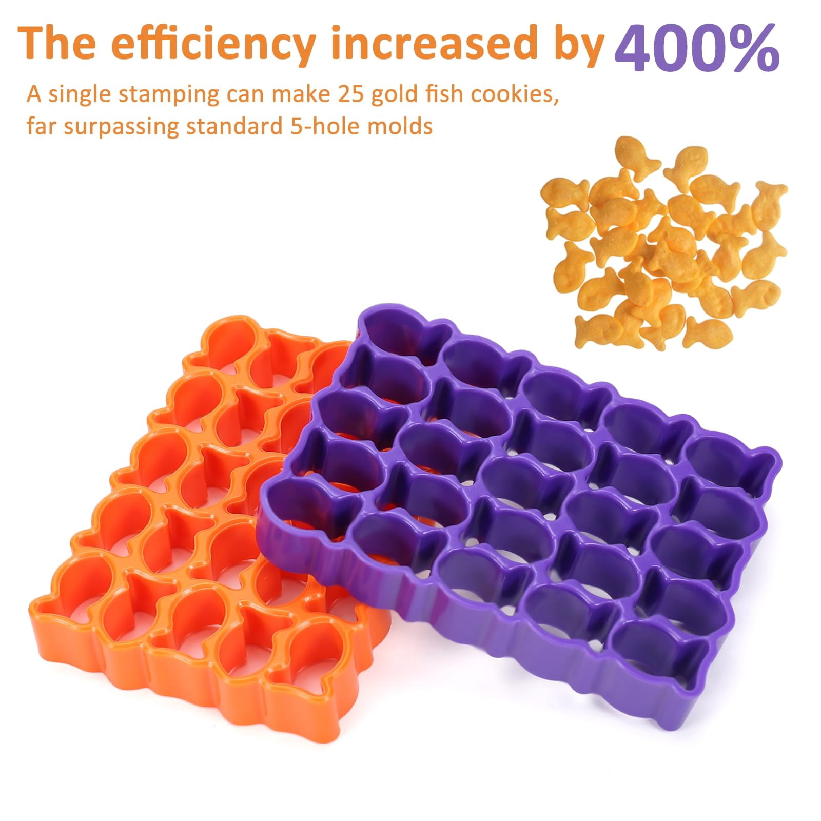 Gold Fish Cracker Cookie Cutter, 25 Fish-Shaped Molds In 1, Mini Cookie ...