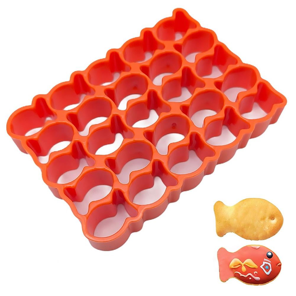 Gold Fish Cracker Cutter, 25Cavity Fish Cookie Cutter,Mini Shaped Gold ...