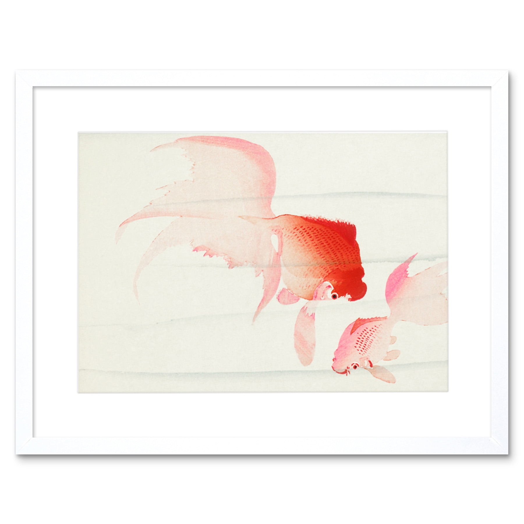 Gold Fish Ohara Koson Art Print Framed Poster Wall Decor 9x7 inch ...
