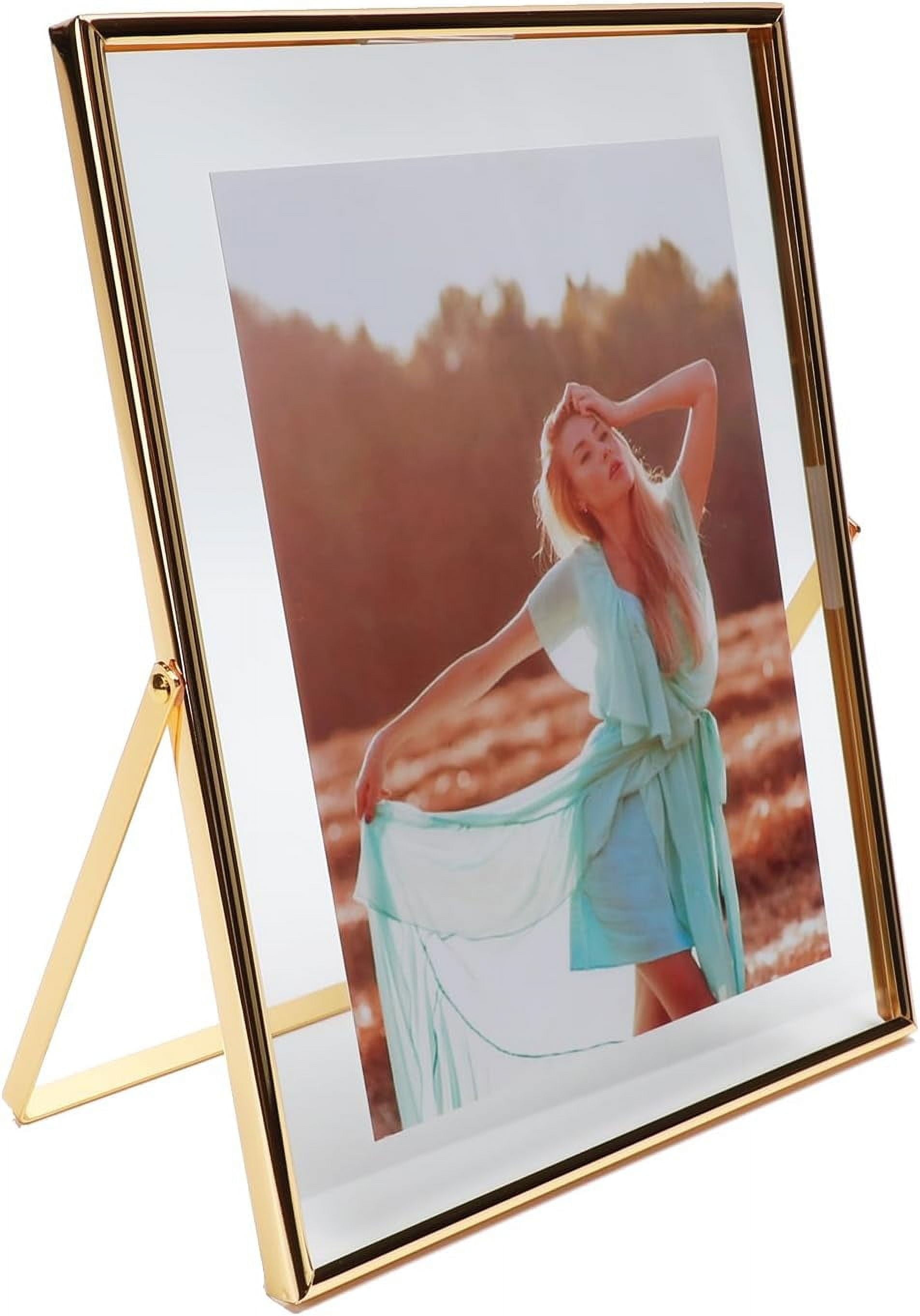 Gold Floating Frame(8×10 inches, Vertical), For Picture 7x9, 6x8, 5x7 ...