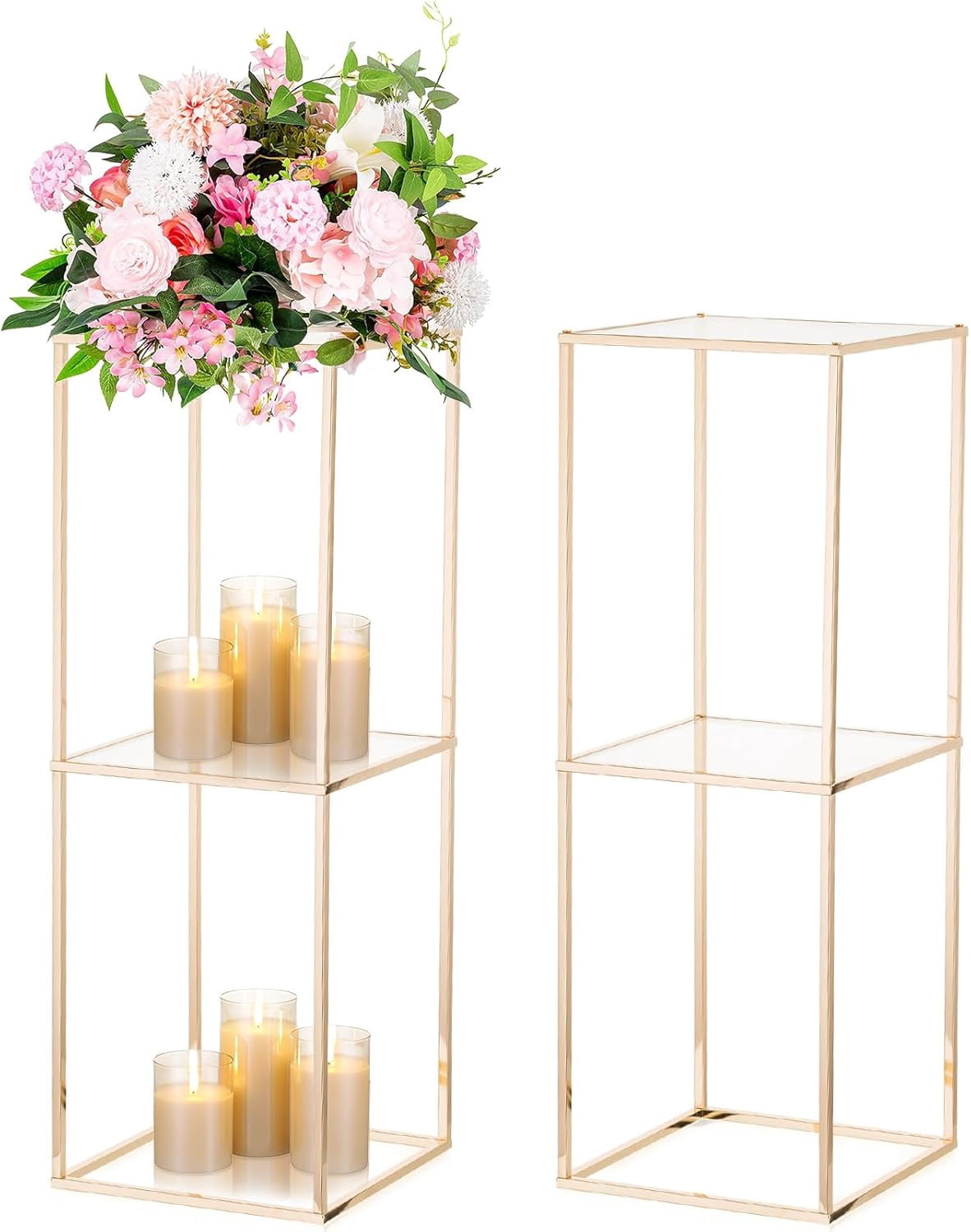 Gold Flower Stands for Centerpiece: 31.5 inch Tall Centerpiece for ...
