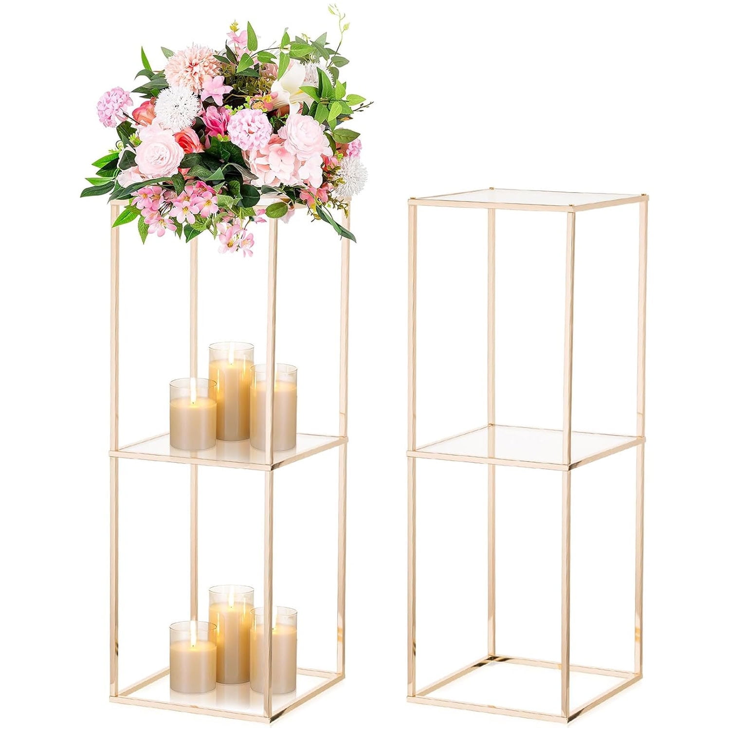 Gold Flower Stands for Centerpiece: 31.5 inch Tall Centerpiece for ...