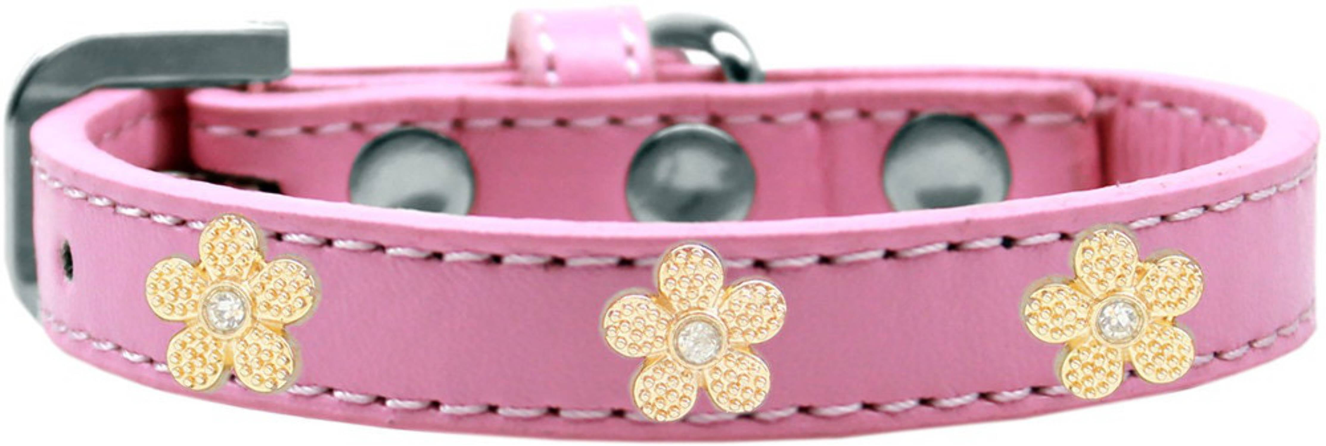 Dog, Puppy Pet Widget Collar, "Gold Flower" - Walmart.com