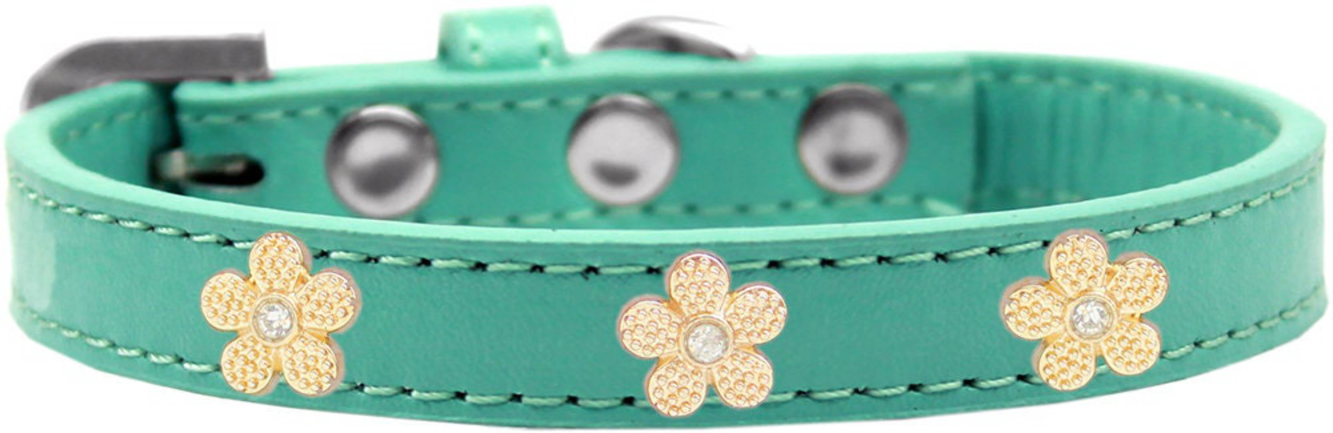 Dog, Puppy Pet Widget Collar, "Gold Flower" - Walmart.com