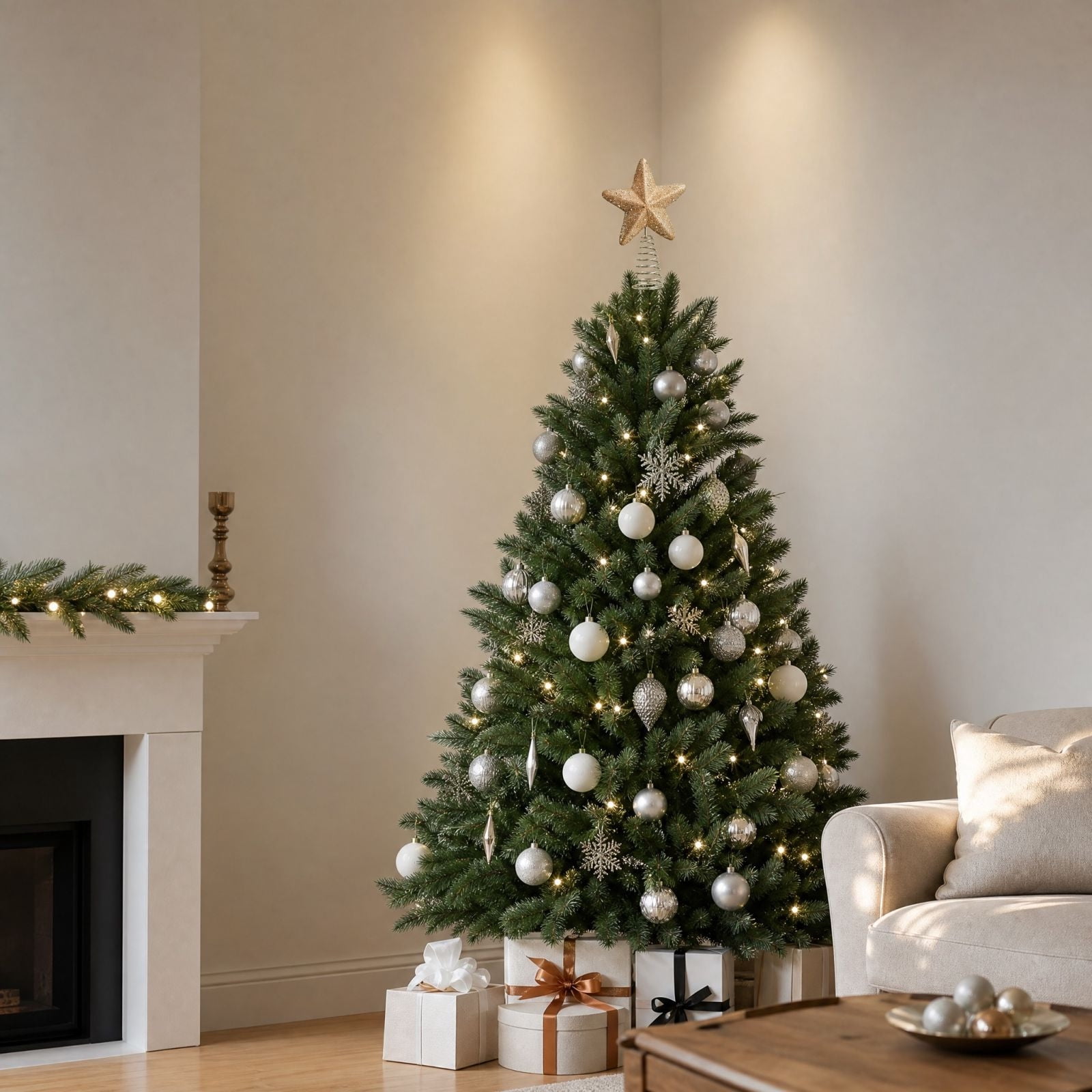 Gold Foam Christmas Tree Topper Star, Glitter 3D Five-Point Star ...
