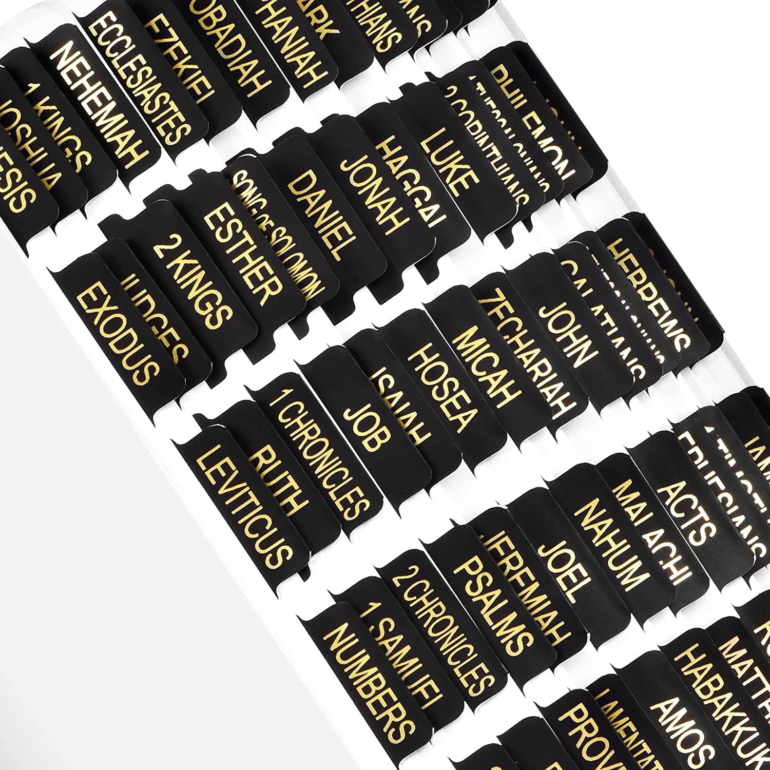 Gold Foil Bible Tabs for Men and Women, 100 PCS Catholic Bible Tabs for ...