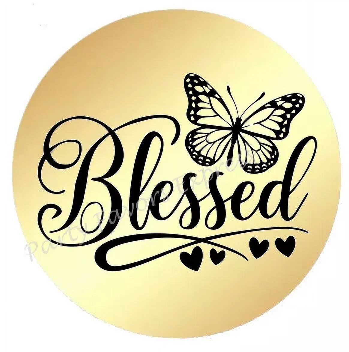 Gold Foil Blessed Religious Stickers Party Favors Phone Decal Water ...