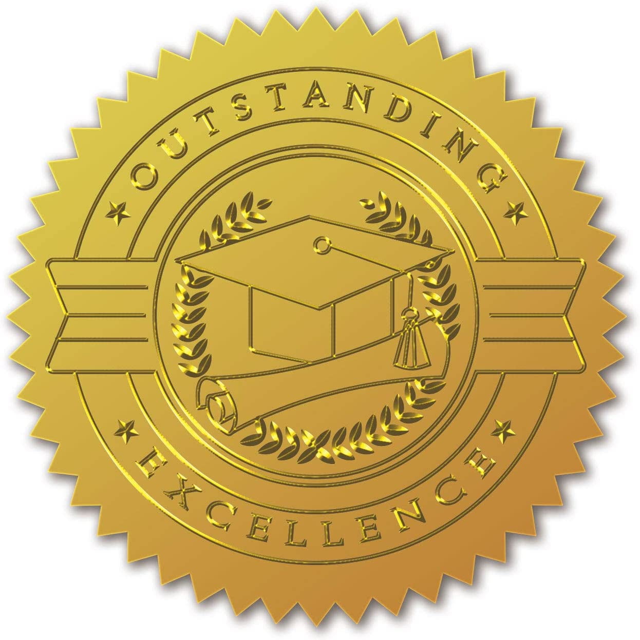 Gold Excellence Sticker Large Principal Award Labels 5cm Award
