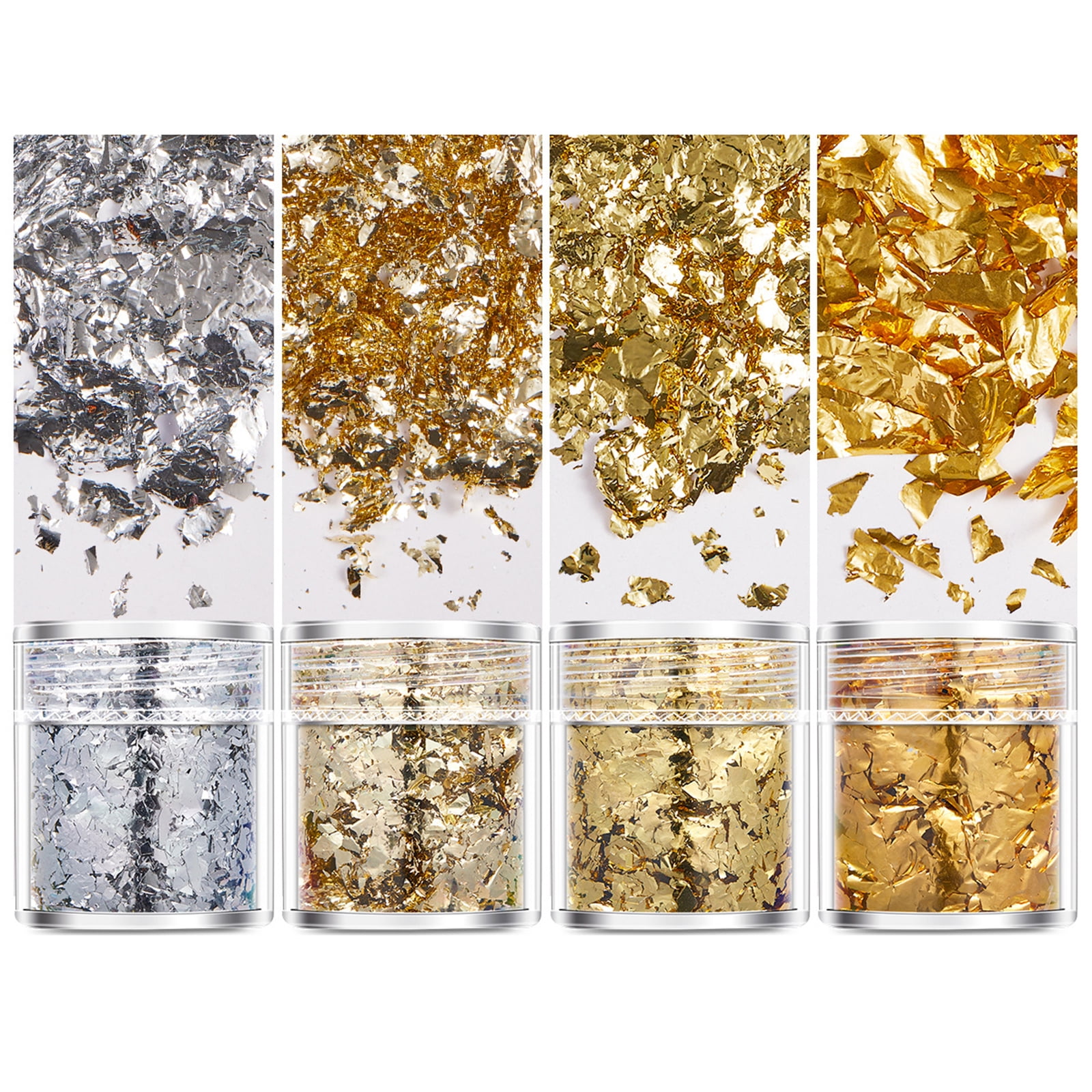 Gold Foil Flakes for Art and Resin Crafts Dazzling Foil Paper Sparkling ...