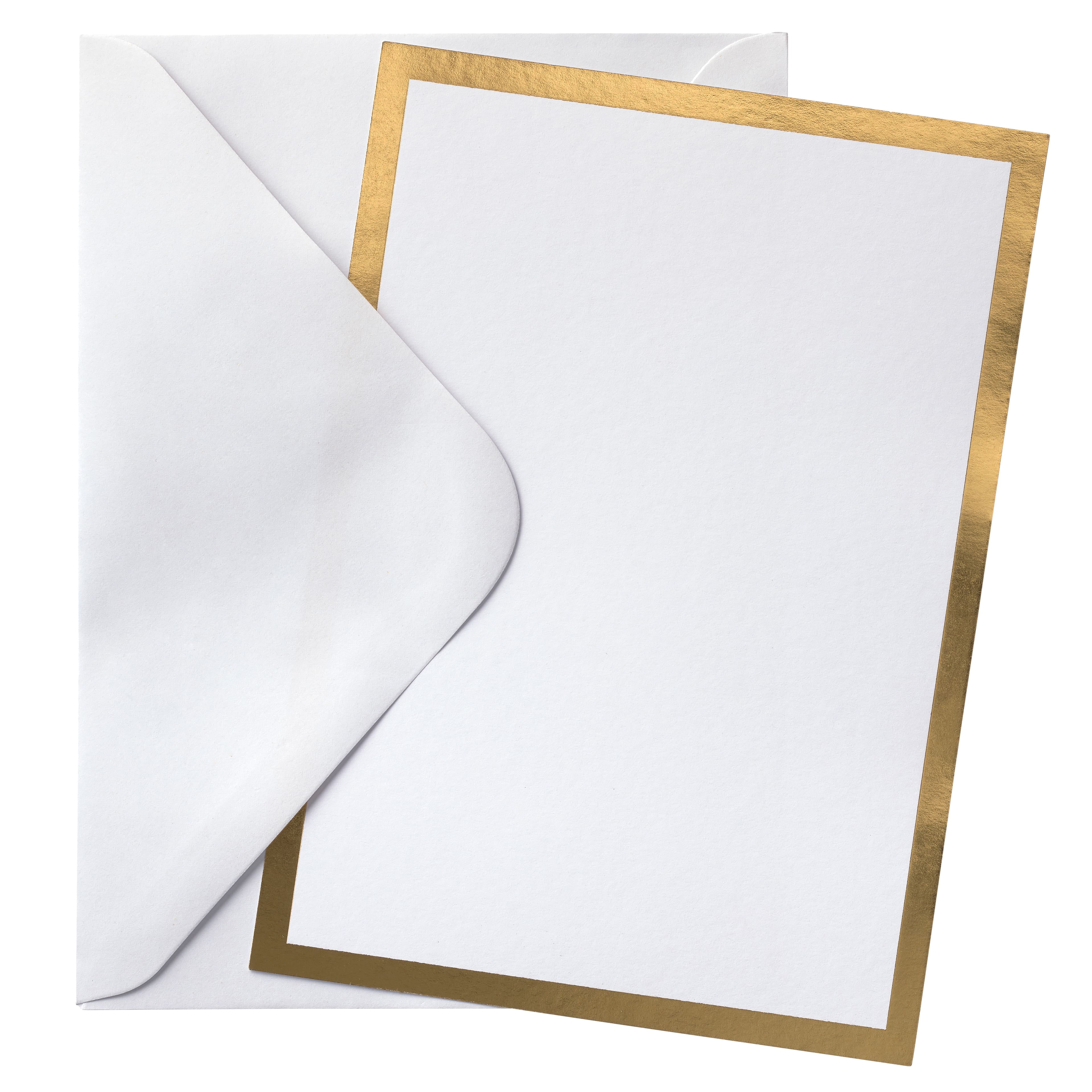 Recollections™ Blank Note Mailing Gold Foil Flat Cards & Envelopes, 5 ...
