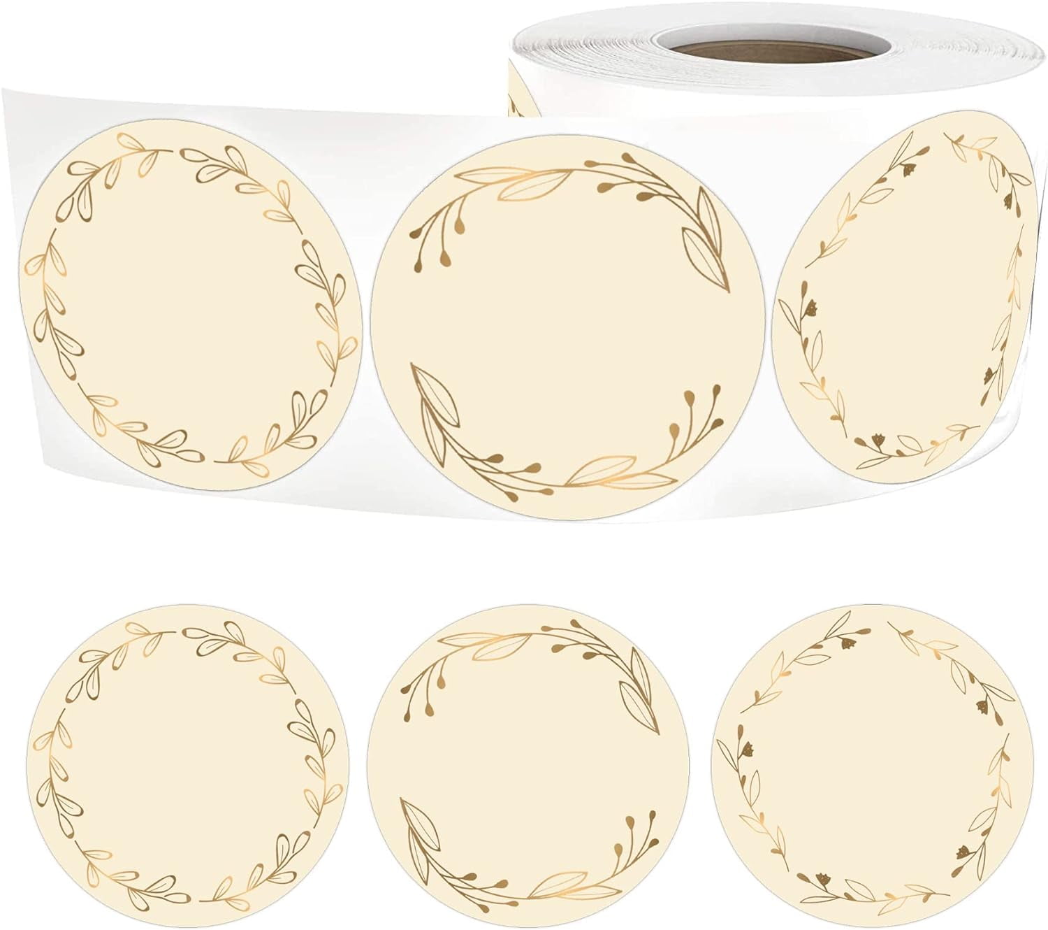 Gold Foil Floral Canning Jars Labels 2inch Handmade Mason Jar Stickers ...