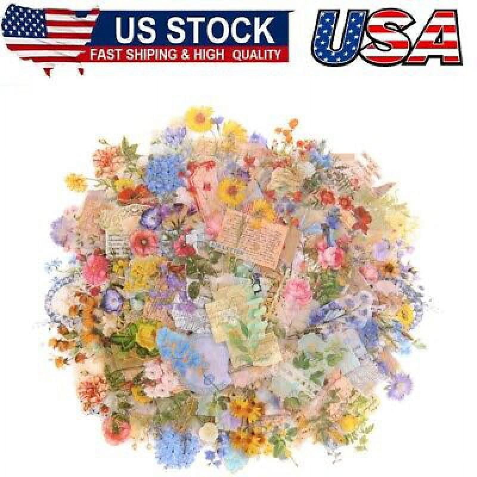 Gold Foil Floral Stickers (180 Pieces), Transparent Aesthetics Sticker ...