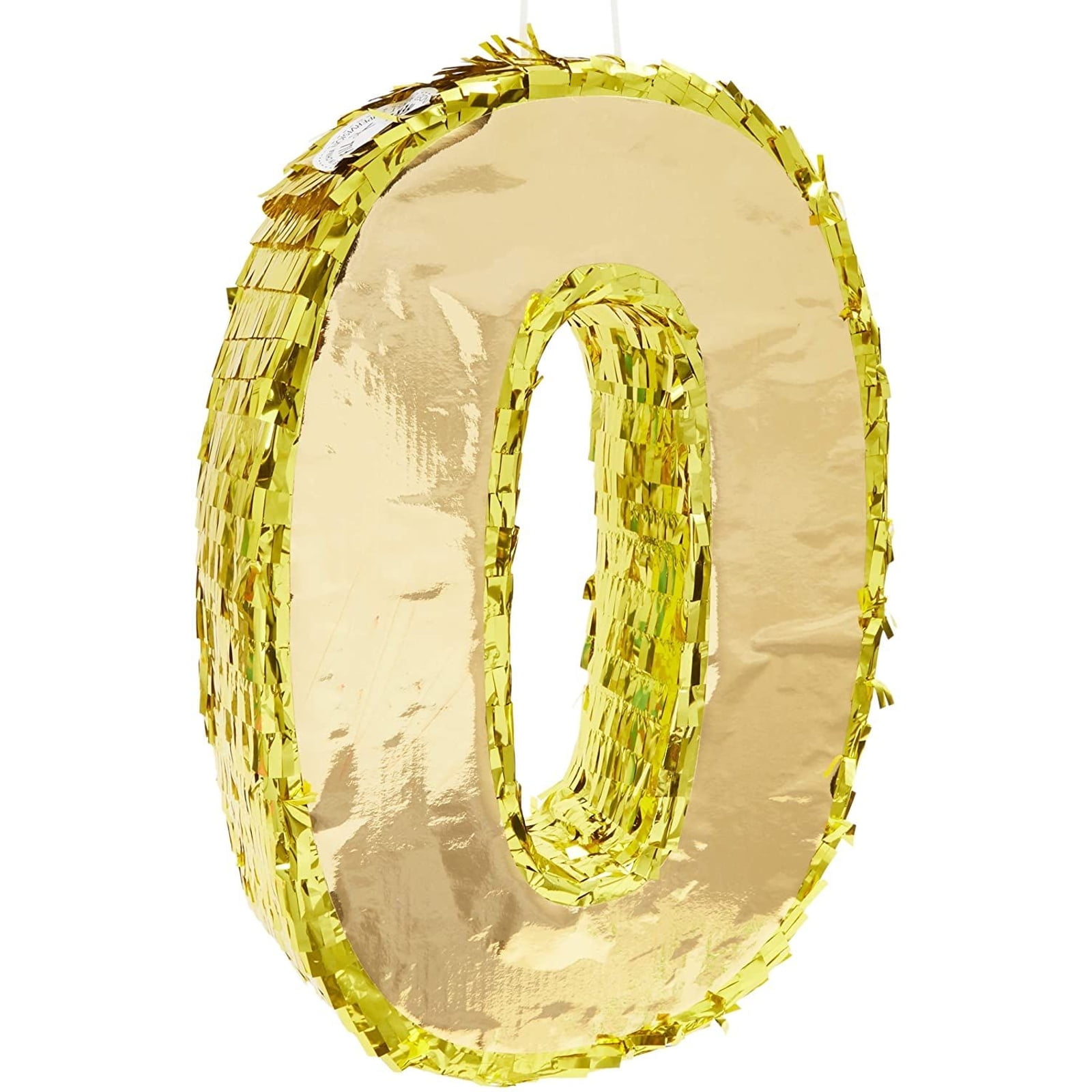 Gold Foil Number 0 Pinata for All Birthday Party Decorations ...
