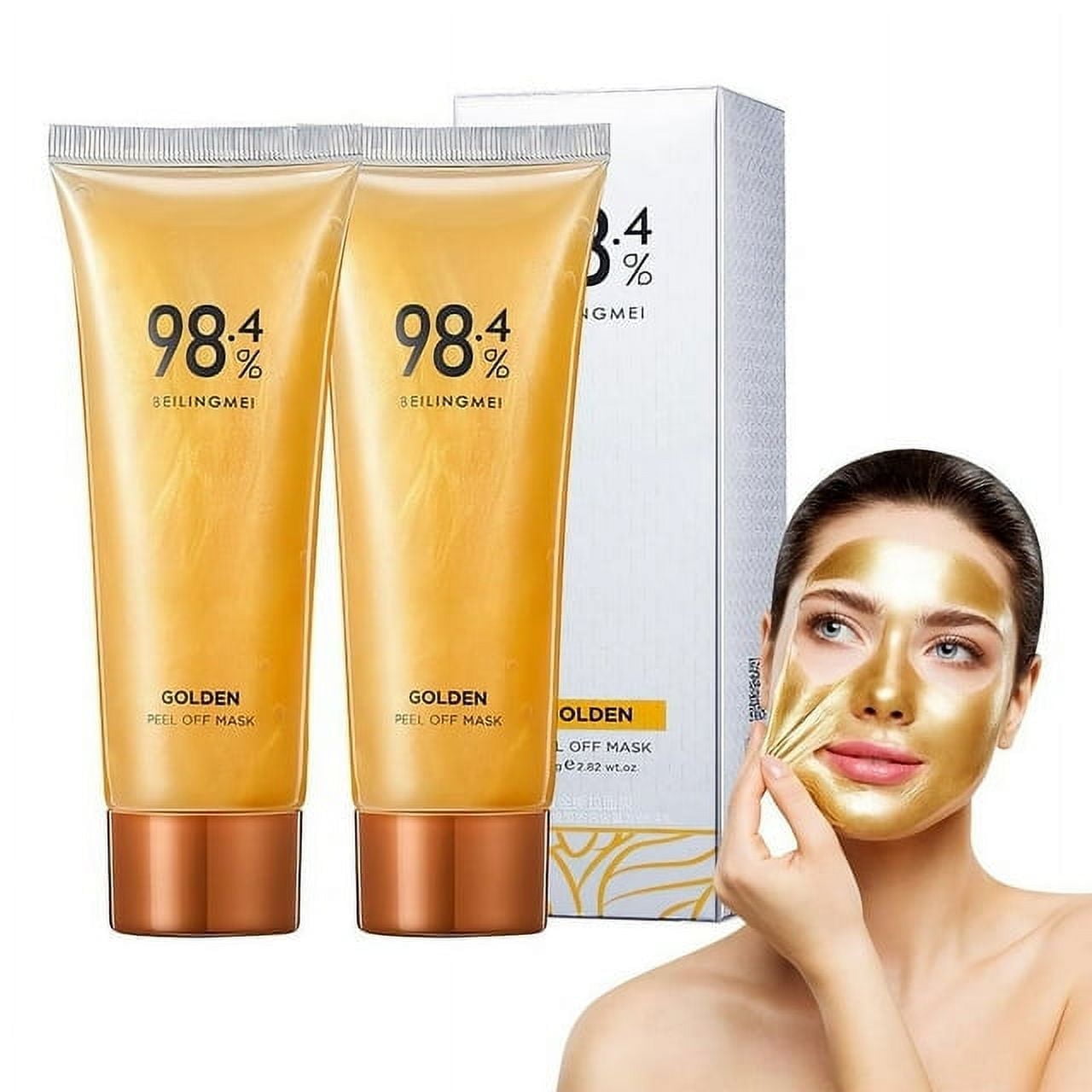 Gold Foil Peel-Off Mask,Gold Peel Off Face Mask Anti-Wrinkle,98.4% ...