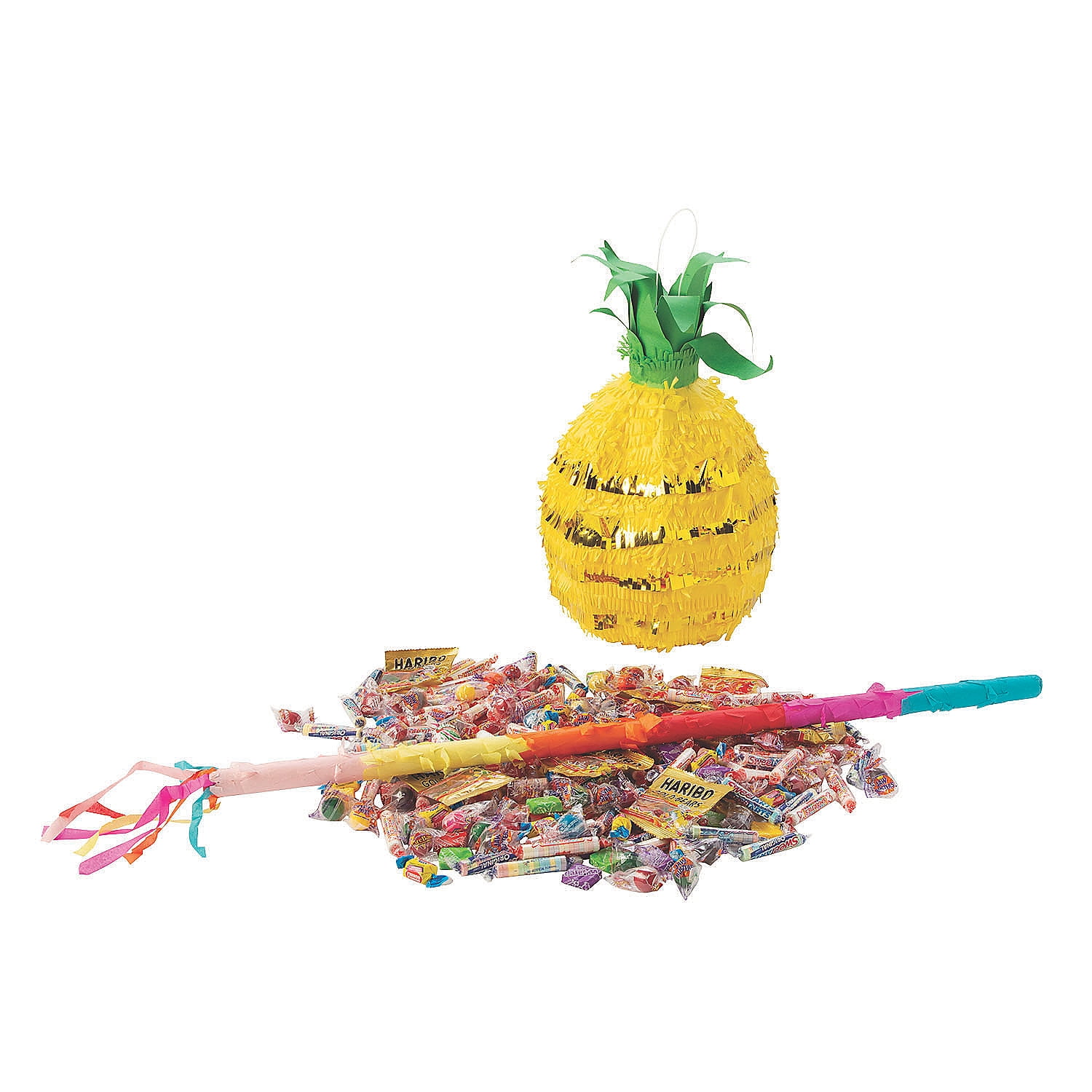 Gold Foil Pineapple Piñata Kit, Party Decor, Birthday, 210 Pieces - Walmart.com