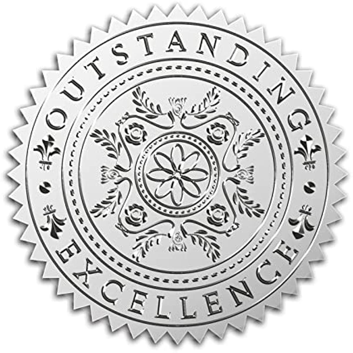 Gold Foil Sticker Outstanding Excellence 100pcs Certificate Seals ...