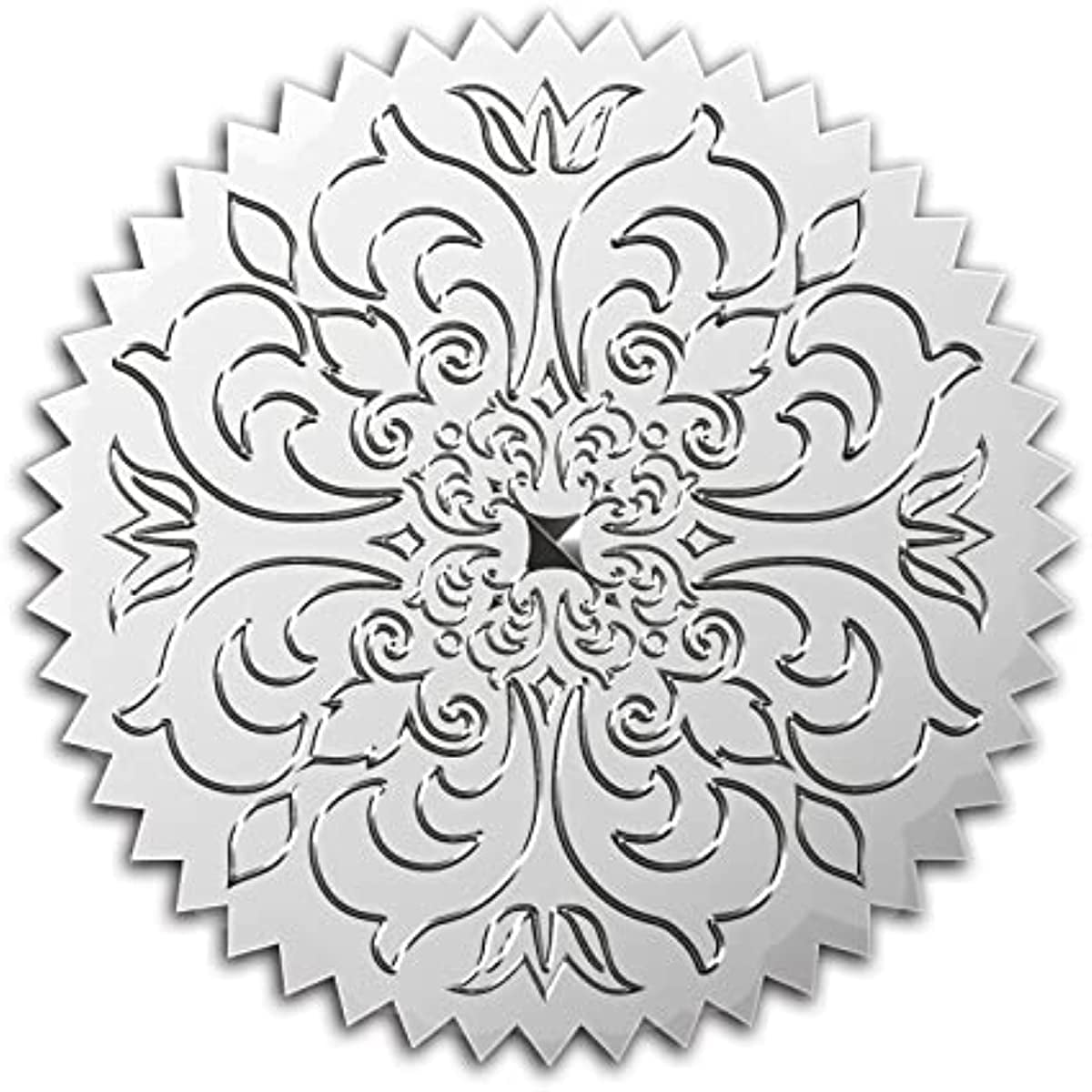 Gold Foil Sticker Pattern 100pcs Certificate Seals Silver Embossed ...