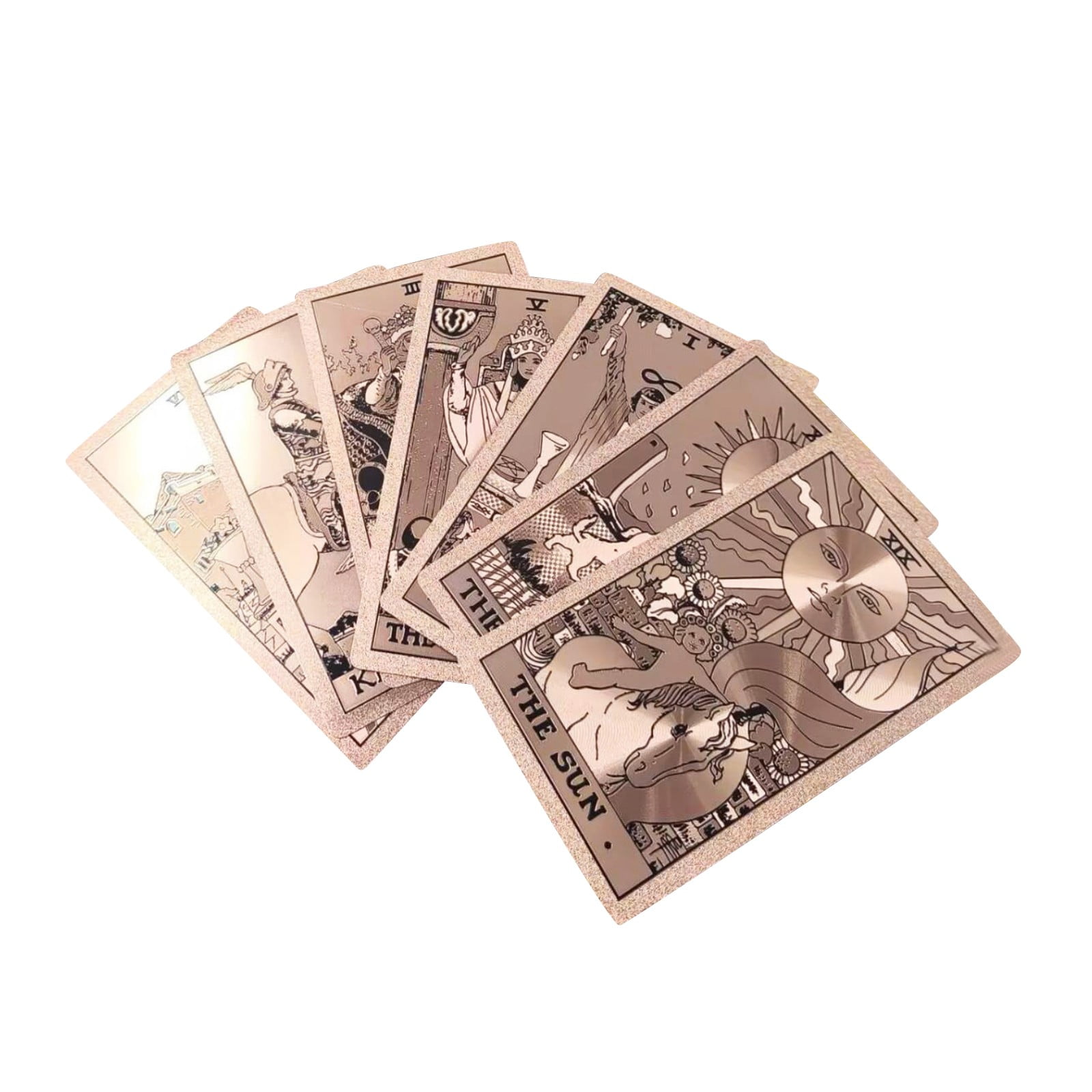 Gold Foil Tarot Tarot Cards with Guide Book, 78 Classic Original Tarot ...