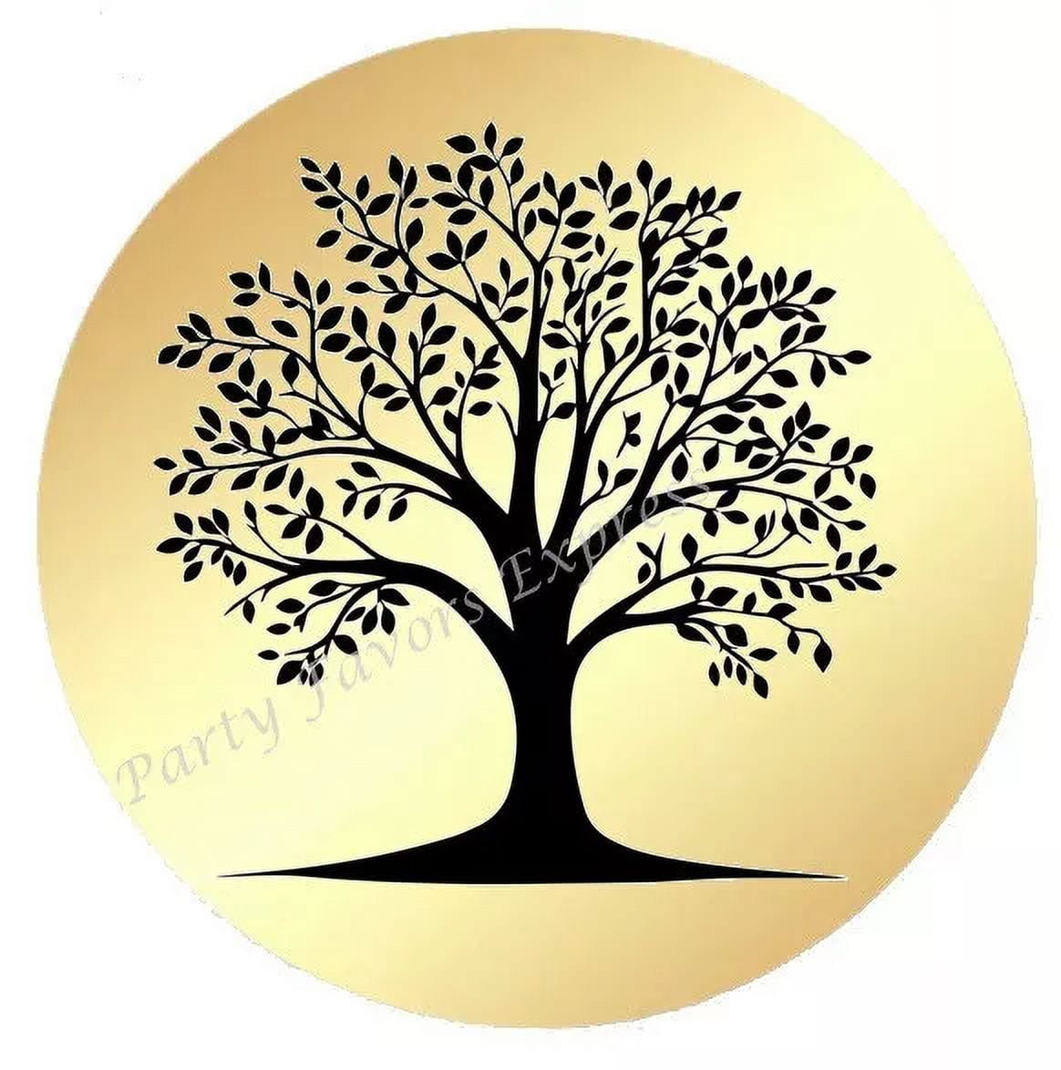 Gold Foil Willow Tree Sticker Party Favors Sticker Envelope Seals ...