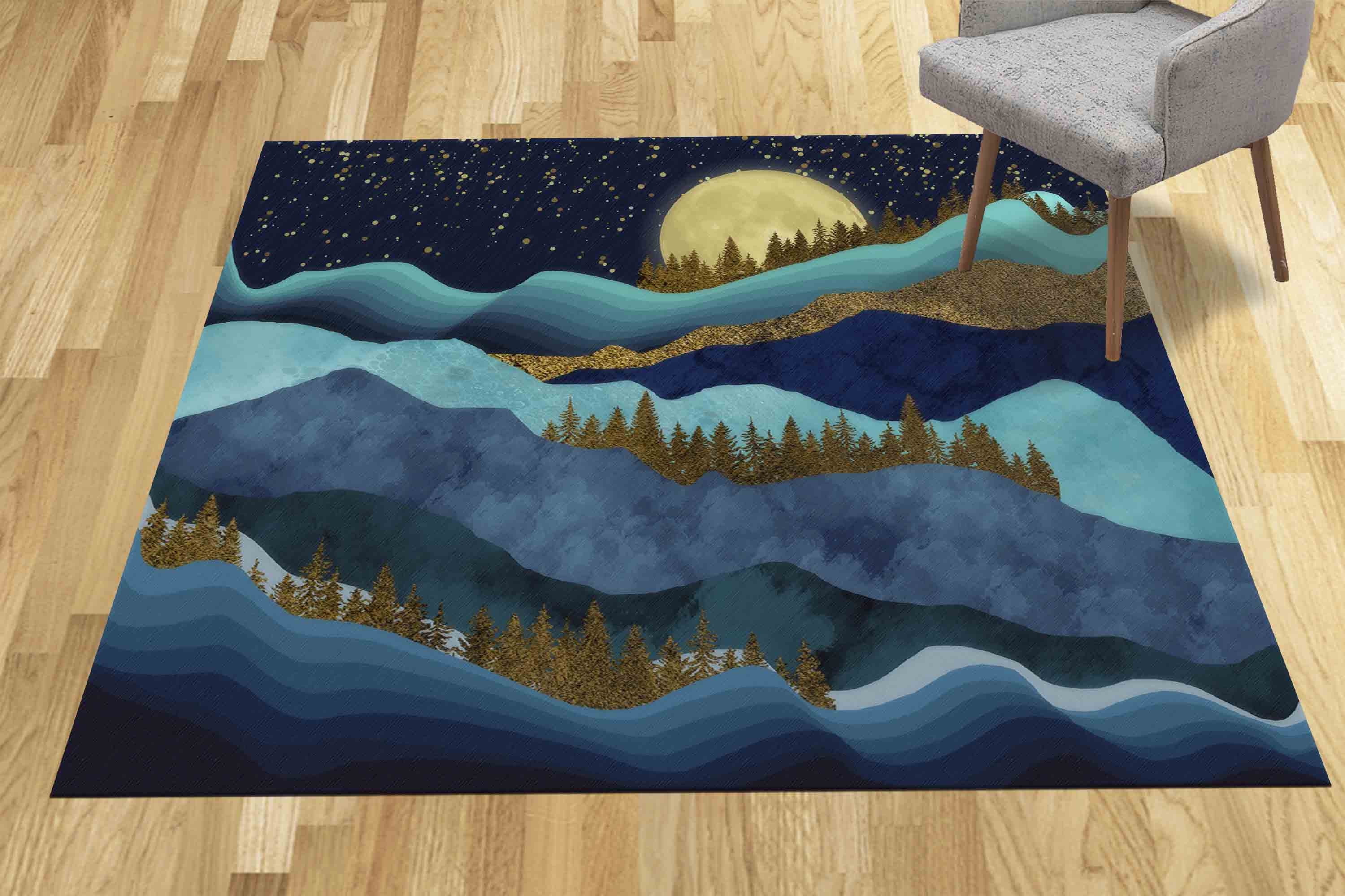 Gold Forest Landscape Rugs, View Rug, Entry Rugs, Luxury Rugs, Runner ...