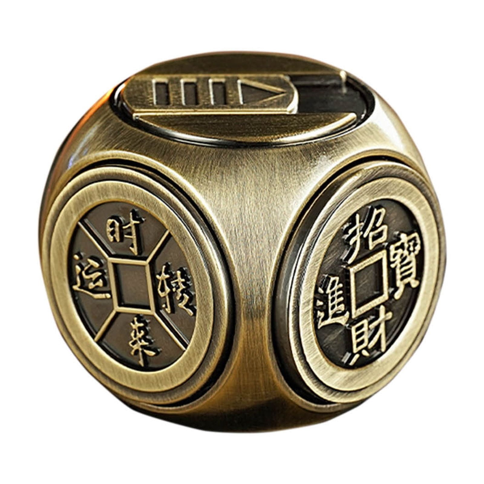 Gold Four Sided Dice Lighter With Adjustable Red Flame Refillable ...