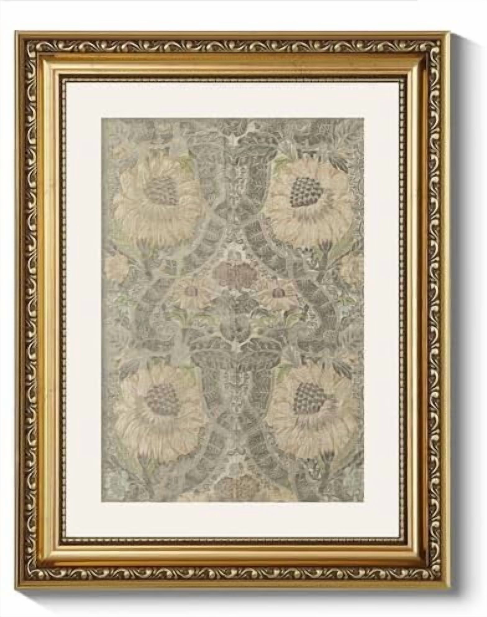 Gold Framed Pattern Wall Art, Living Room Bedroom Boho Wall Decor ...