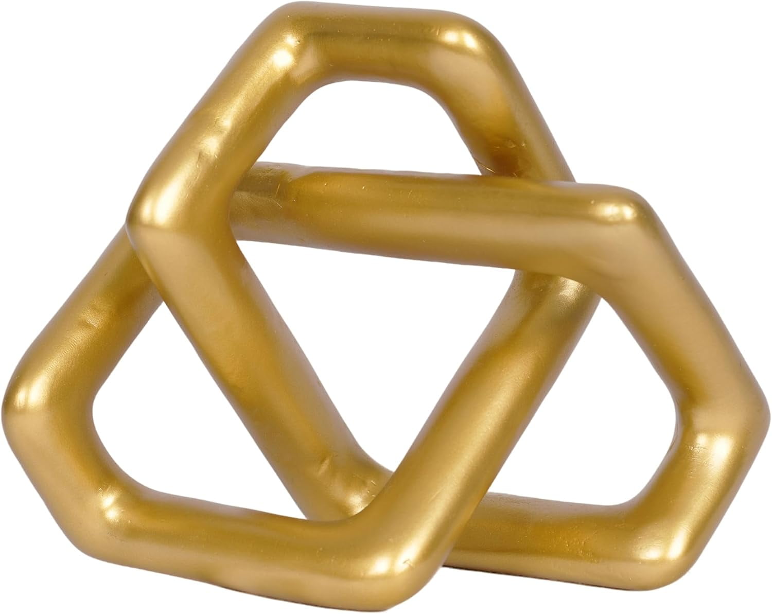 Gold Geometric Sculpture Decor 7" Resin Gold Knot Statue Home Decor ...