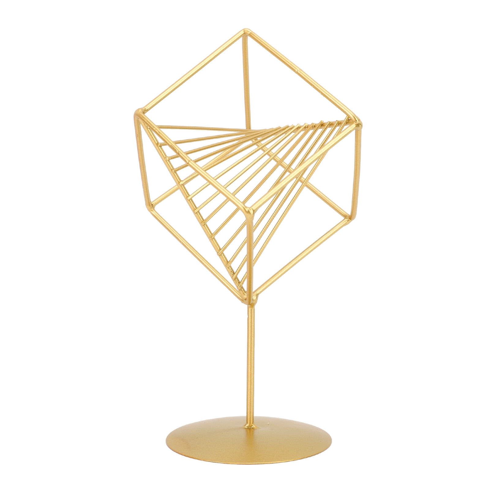 Gold Geometric Table Decor Creative 3D Iron Geometric Sculpture Compact ...