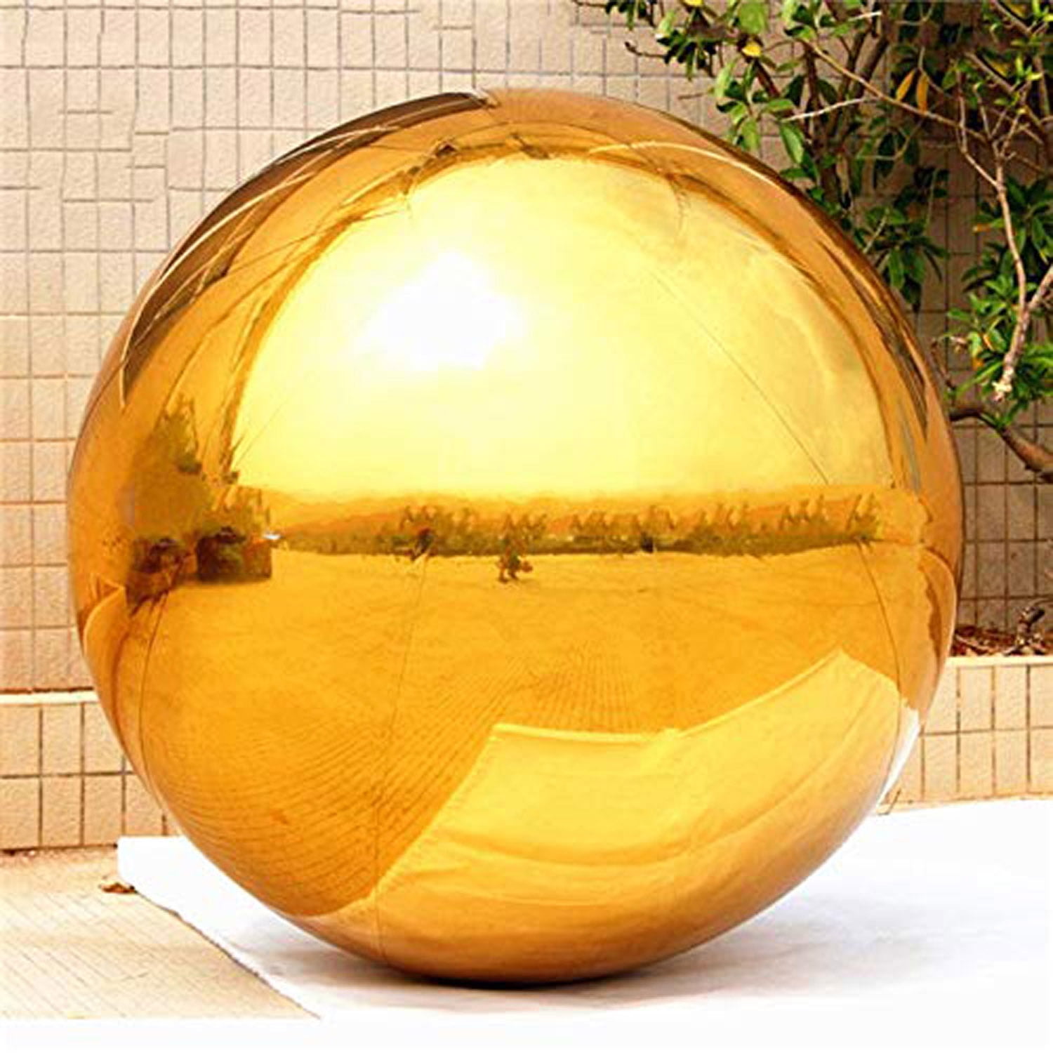 Gold Giant Inflatable Mirror Ball Outdoor Big Mirror Sphere Airtight ...