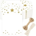 Gold Gift Tags with String, Foil Gold Stars Blank Gift Tags, White ...