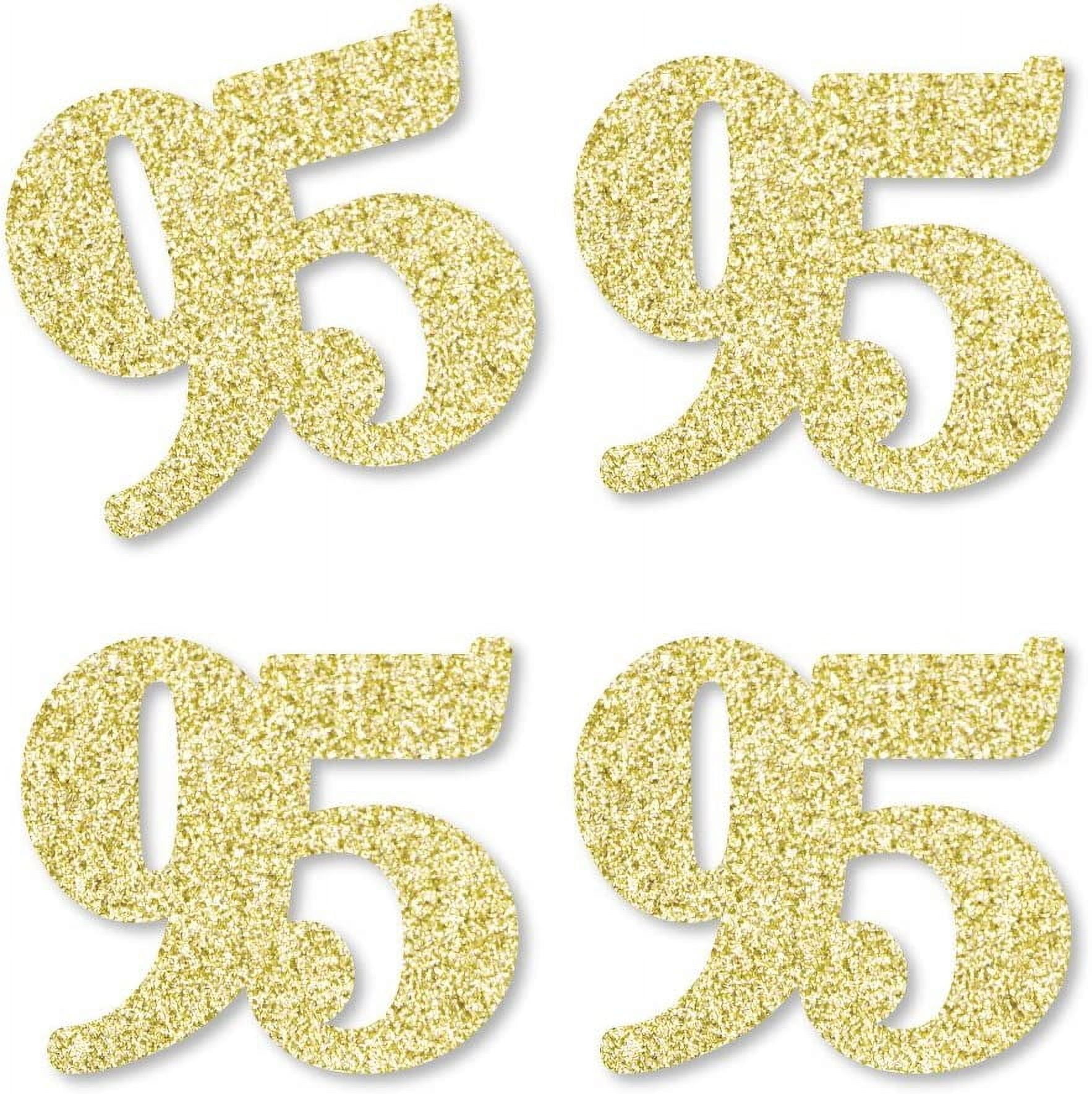 Gold Glitter 95 - No-Mess Real Gold Glitter Cut-Out Numbers - 95th ...