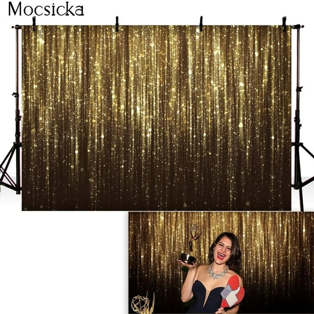 Gold Glitter Background Black and Gold Dots Backdrop Disco Shimmer ...