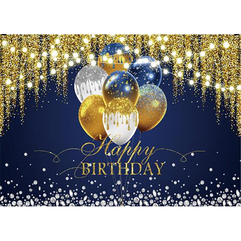 Gold Glitter Birthday Decorations Backdrop for Photography Party Decor ...