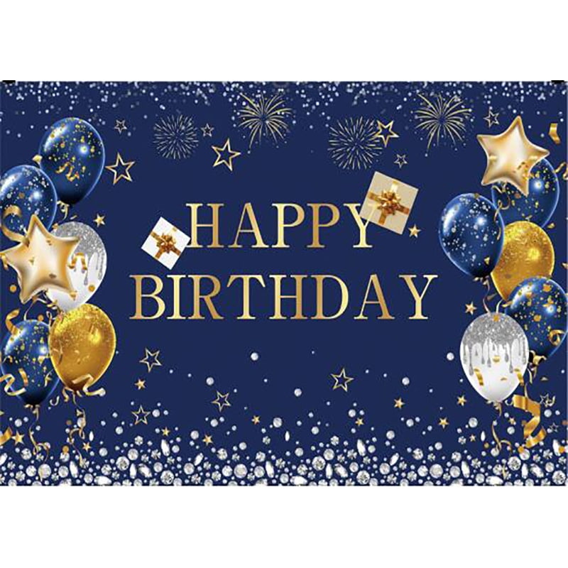 Gold Glitter Birthday Decorations Backdrop for Photography Party Decor ...