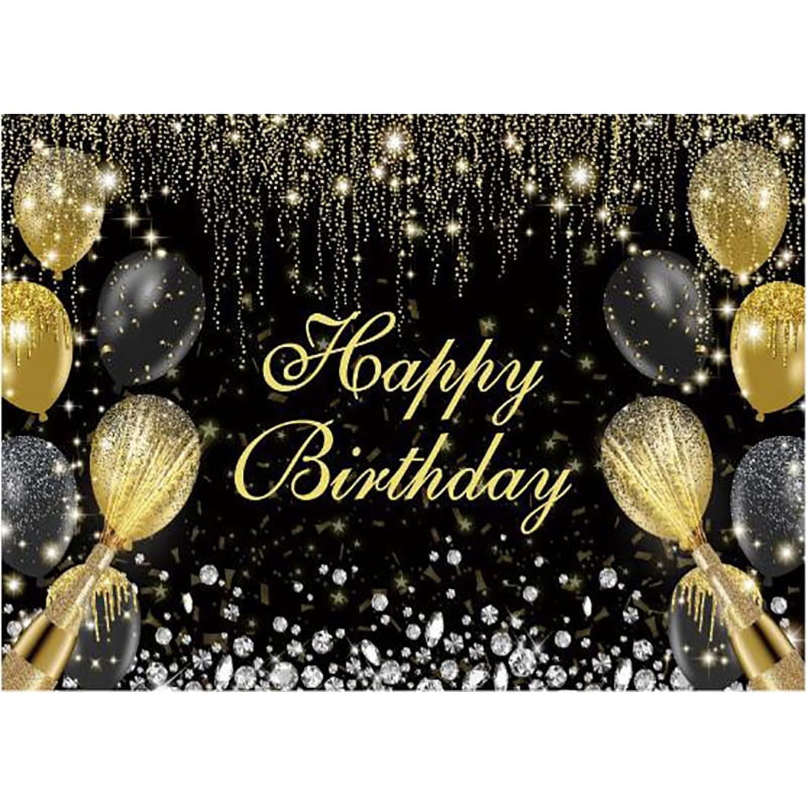 Gold Glitter Birthday Decorations Backdrop for Photography Party Decor ...
