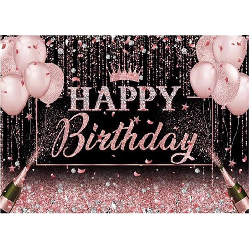 Gold Glitter Birthday Decorations Backdrop for Photography Party Decor ...