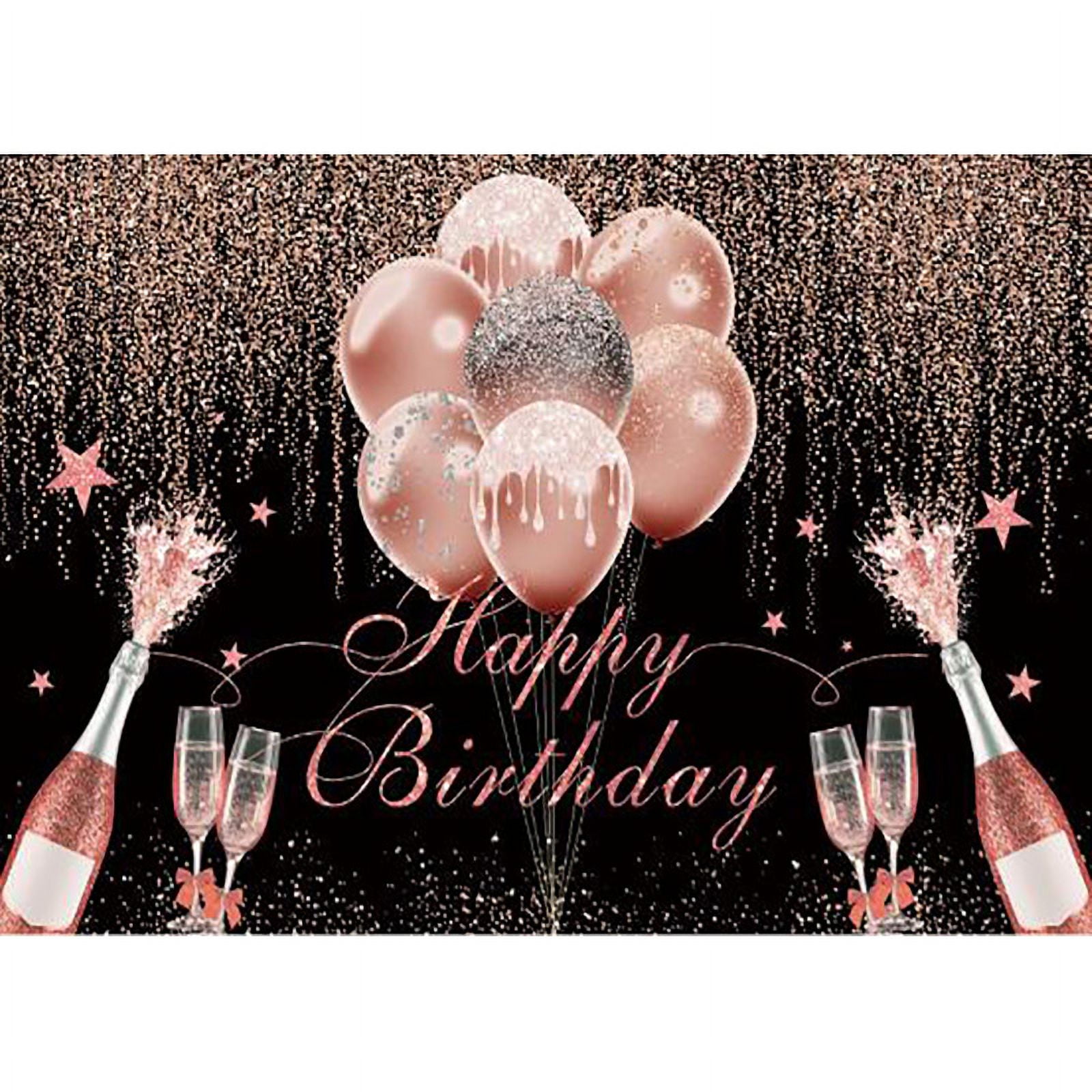 Gold Glitter Birthday Decorations Backdrop for Photography Party Decor ...