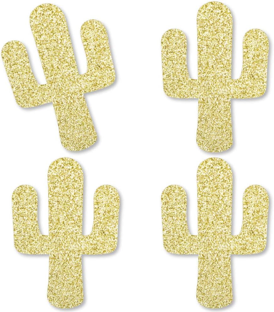 Gold Glitter Cactus - No-Mess Real Gold Glitter Cut-Outs - Christmas ...