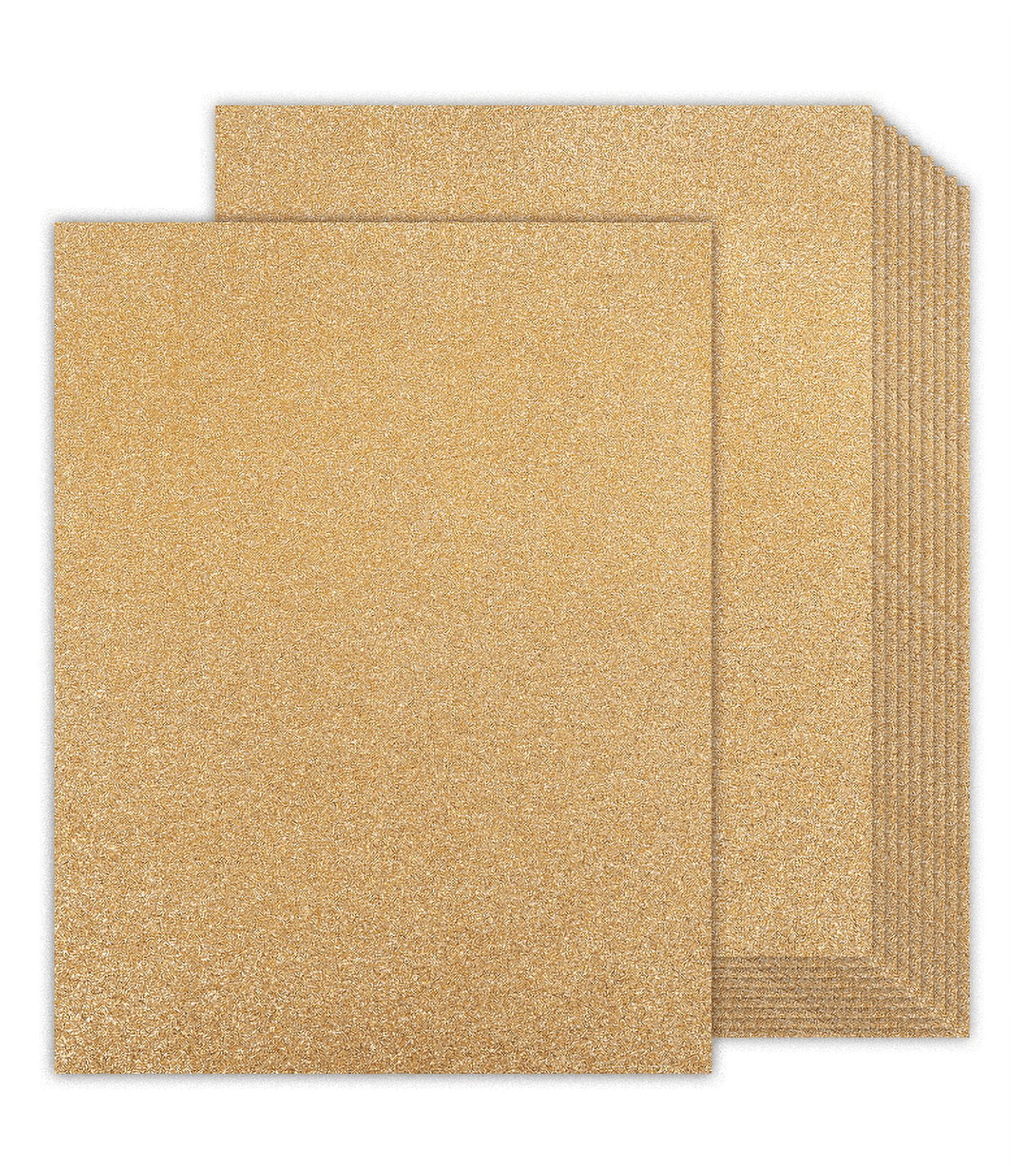 Gold Glitter Cardstock 8.5x11 Double-Sided 24 Sheets, Goefun Champagne ...