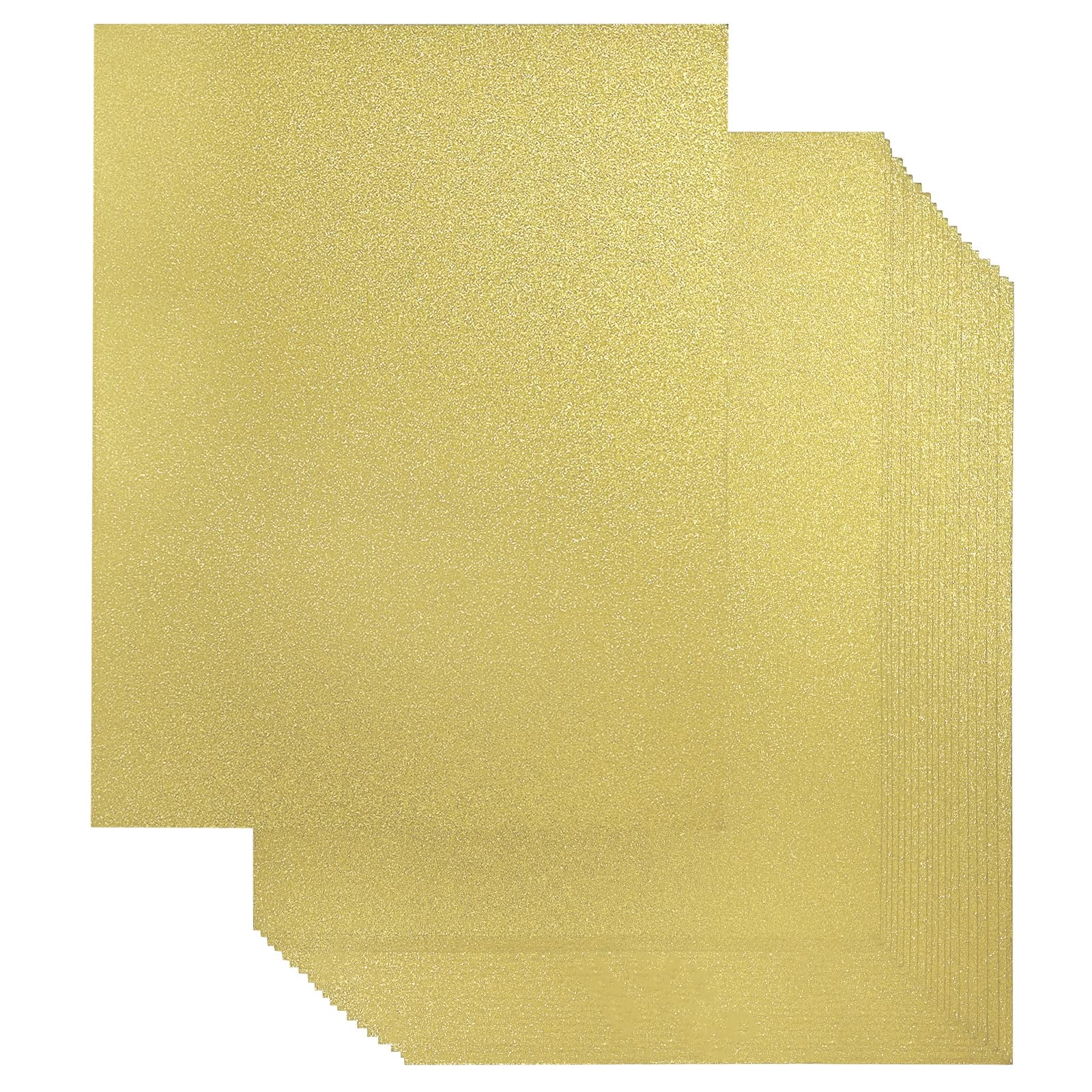 Simetufy Gold Glitter Cardstock Paper - Double Sided Glitter Paper for ...