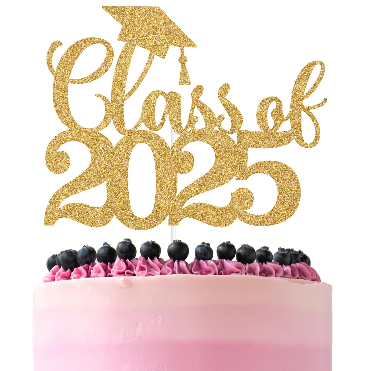 Gold Glitter Class of 2025 Cake BSL1 Topper, Congrats Grad 2025/Congrats Class of 2025 ...