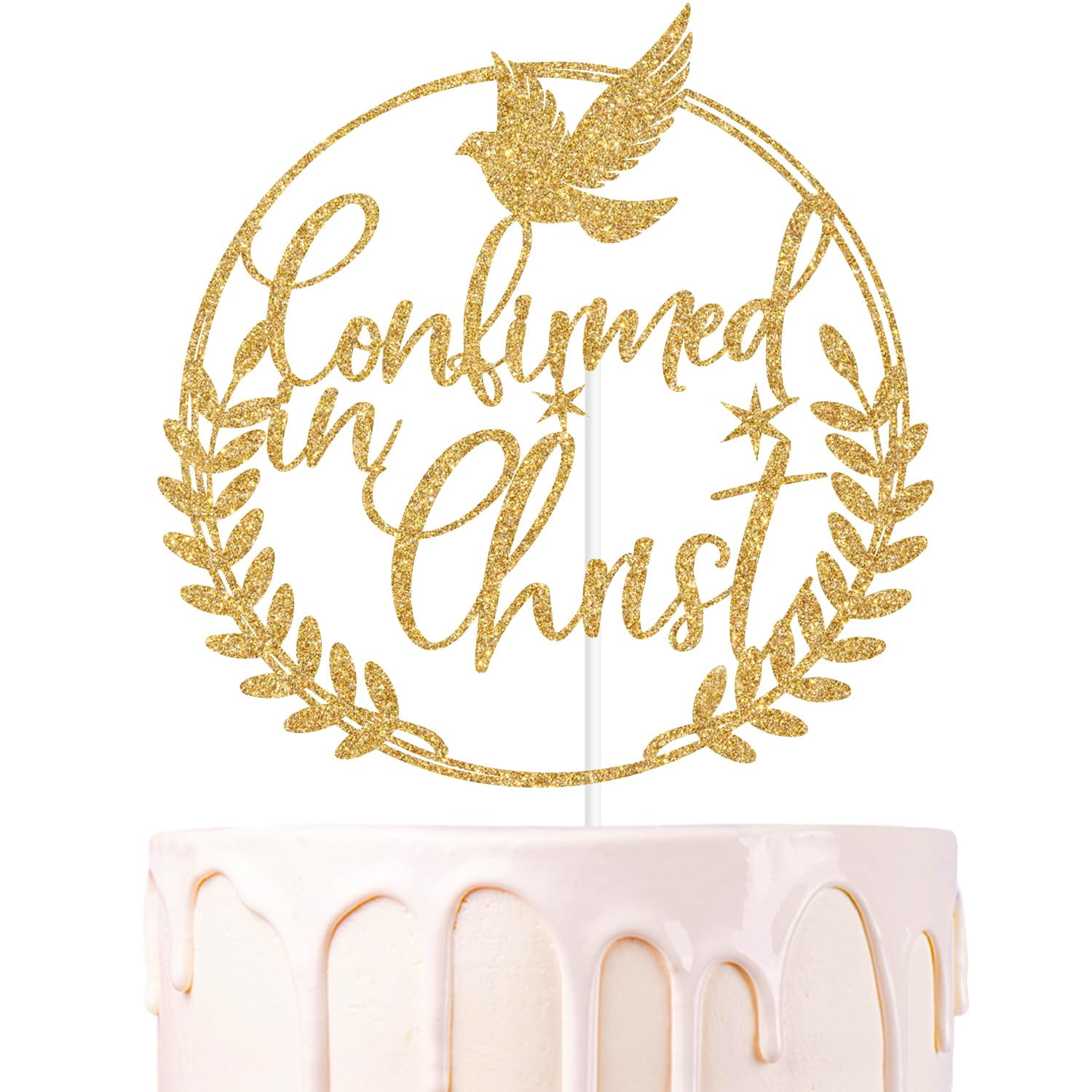 Gold Glitter Confirmed FEV6 in Christ Cake Topper, Blessing On Your ...