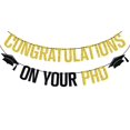 Gold Glitter Congratulations on Your PHD Banner, PHD Class of 2025 ...
