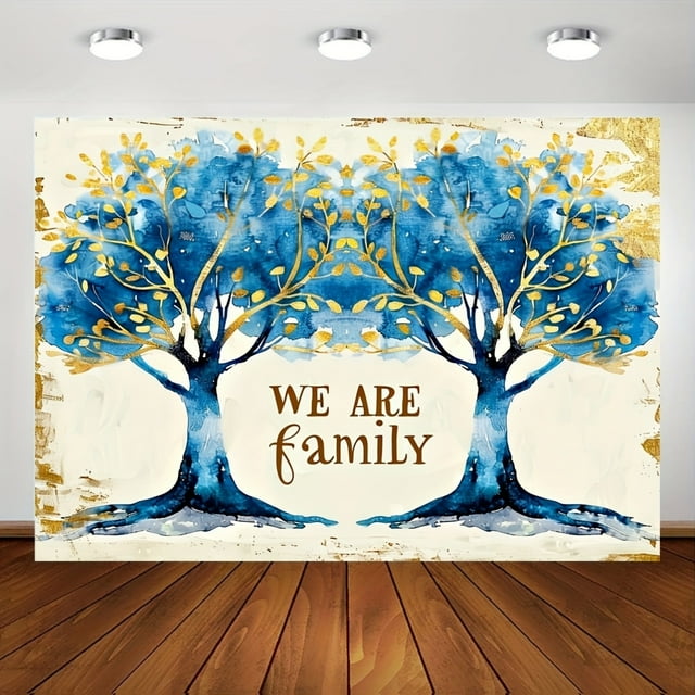 Gold Glitter Family Tree Backdrop We Are Family Tree Photography ...