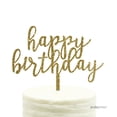Gold Glitter Happy Birthday Acrylic Cake Topper - Walmart.com