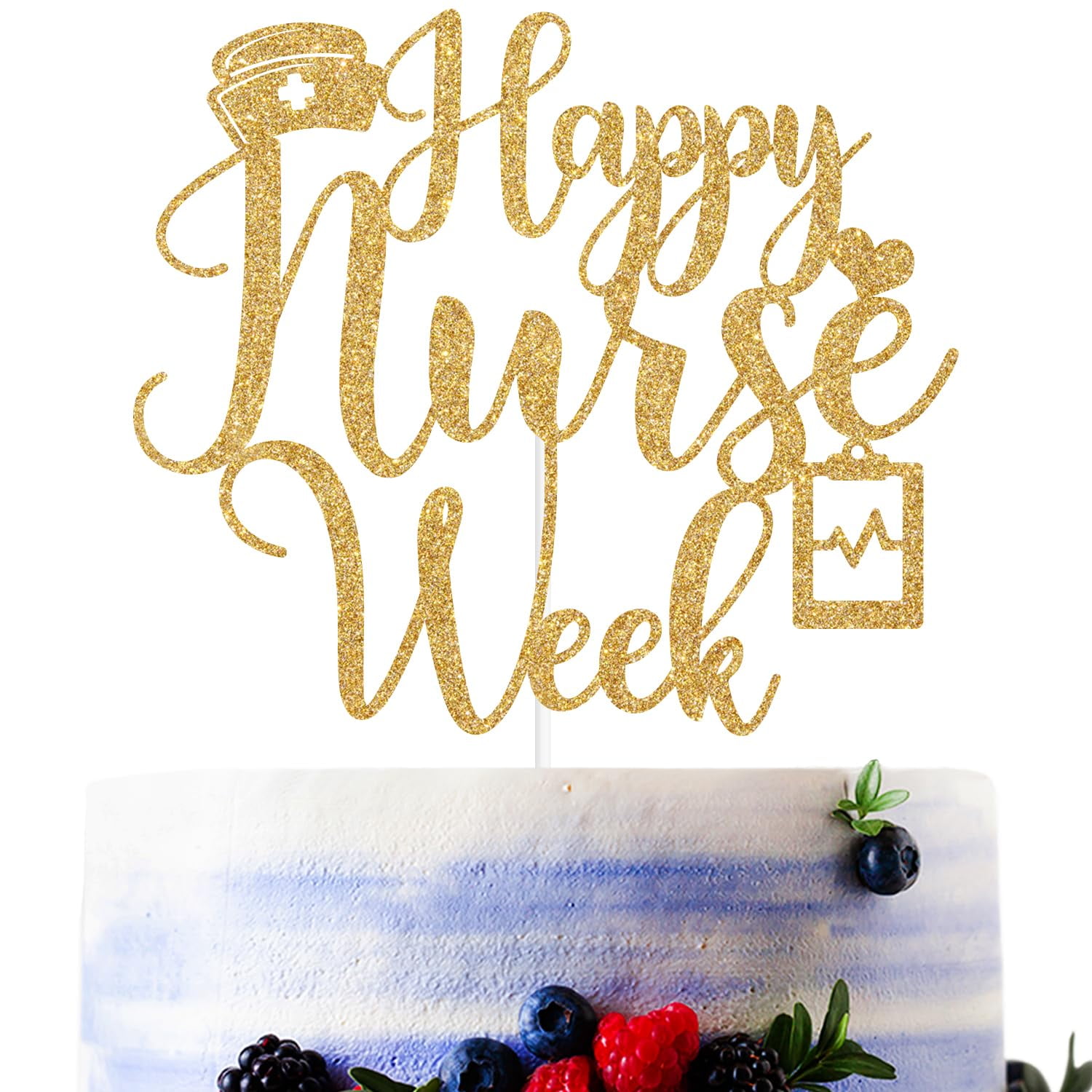 Gold Glitter Happy Nurse Week Cake RST1 Topper, We Appreciate You Cake ...