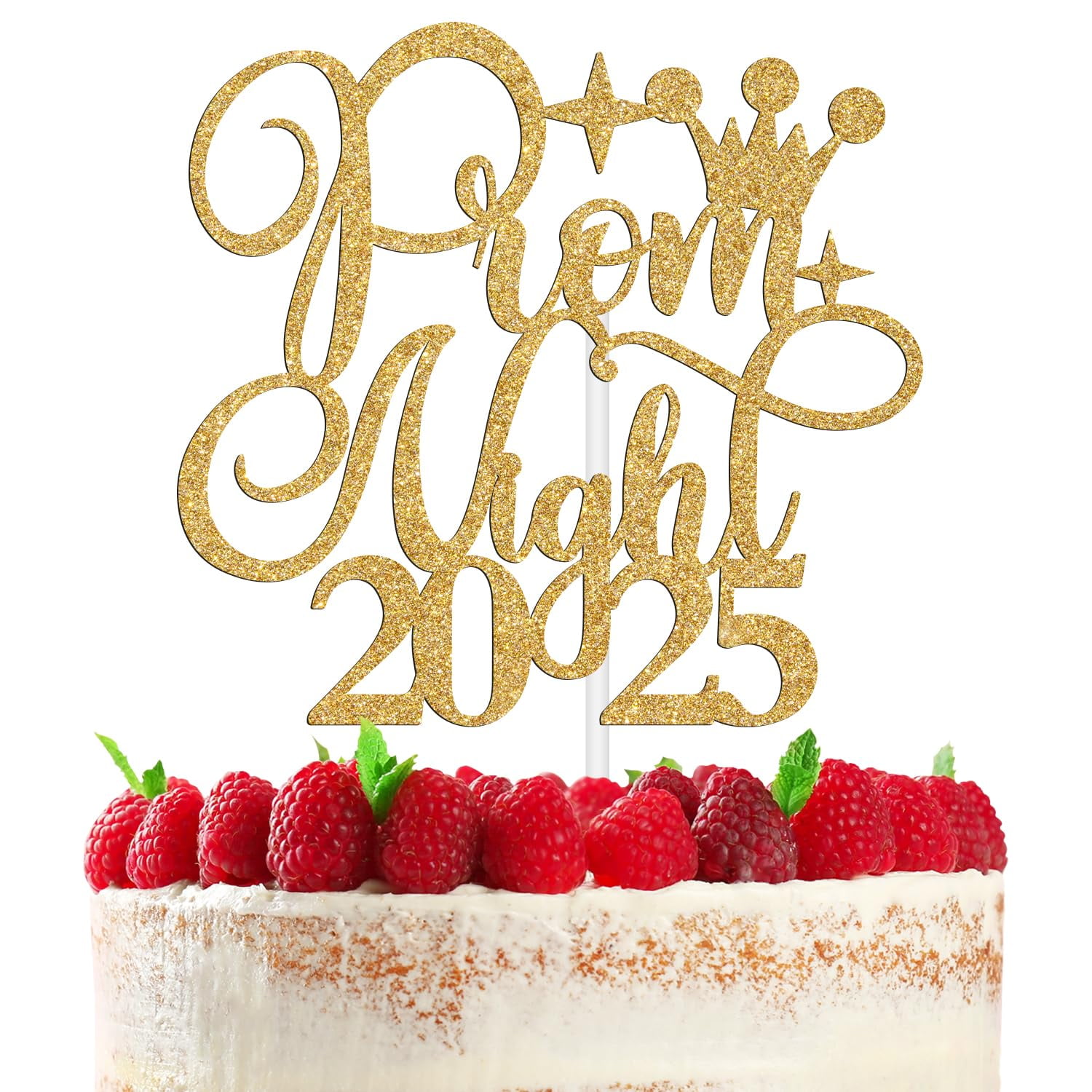 Gold Glitter Prom Night 2025 Cake RST1 Topper, Congrats Grad/Prom 2025 ...